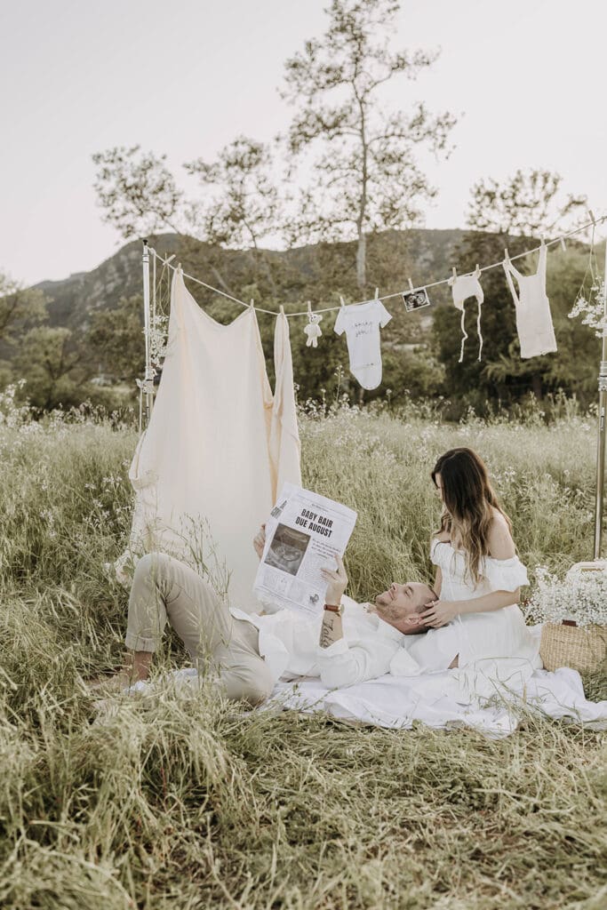 Creative Pregnancy Announcement Photoshoot In San Diego Sabrina Lynn